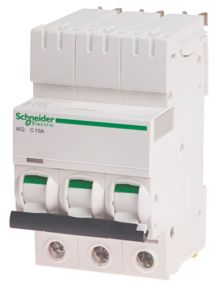Schneider Electric IKQ 10A TP C Curve 3-Phase MCB - Screwfix