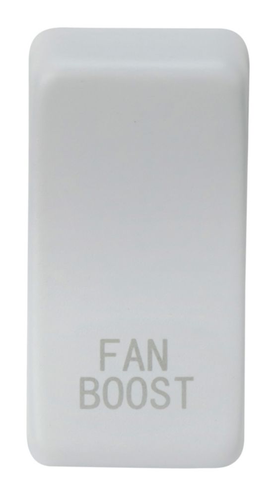 Knightsbridge 'FAN BOOST' Switch Cover Matt White - Screwfix