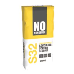 No Nonsense S32 Cement-Based Levelling Screed 20kg - Screwfix