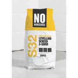 No Nonsense S32 Cement-Based Levelling Screed 20kg - Screwfix