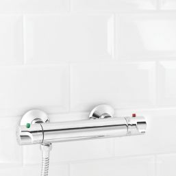 Mulga Exposed Single Outlet Thermostatic Silver Mixer Shower Valve ...