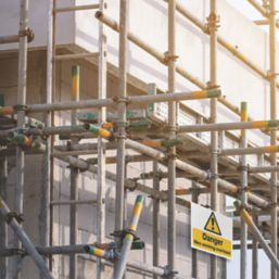 Essentials "Danger Men Working Overhead" Sign 300mm x 400mm - Screwfix