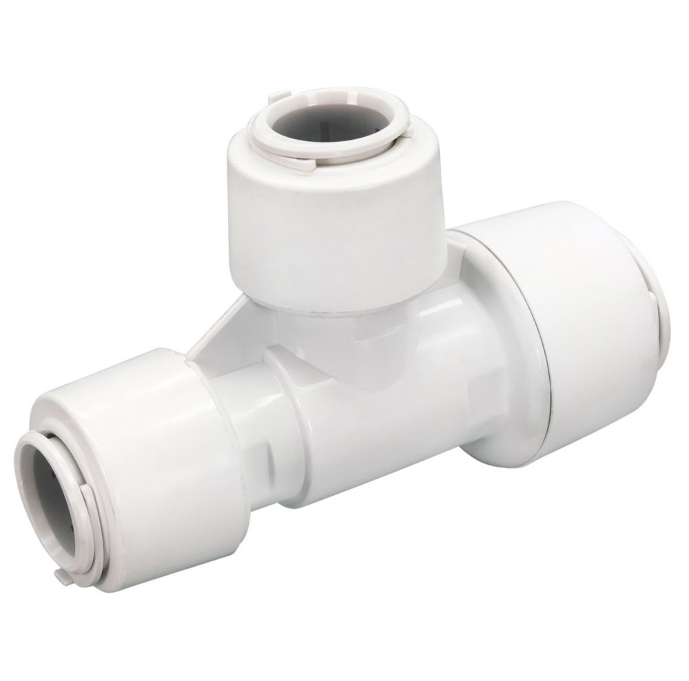 FloPlast FloFit+ Plastic Push-Fit Reducing Tee 28mm x 22mm x 22mm ...