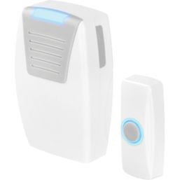 Masterplug Home Battery-Powered Wireless Door Chime Kit White - Screwfix