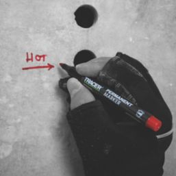 TRACER Medium Tip Red Permanent Marker - Screwfix