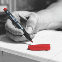 TRACER Medium Tip Red Permanent Marker - Screwfix