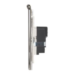 Contactum 3344BSW 13A 1-Gang Unswitched Floor Socket Brushed Steel with ...