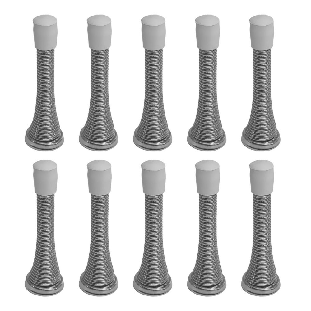Smith & Locke Cone Spring Door Stops 24 x 79mm Satin Nickel 10 Pack ...