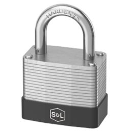 Smith & Locke Closed Shackle Combination Padlock Silver 40mm - Screwfix