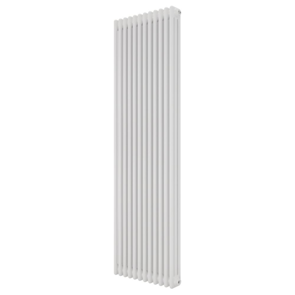 Azur 1800mm x 560mm 6819BTU White Vertical 3 Column Radiator - Screwfix