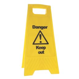 Danger Keep Out A-Frame Safety Sign 600mm x 290mm - Screwfix