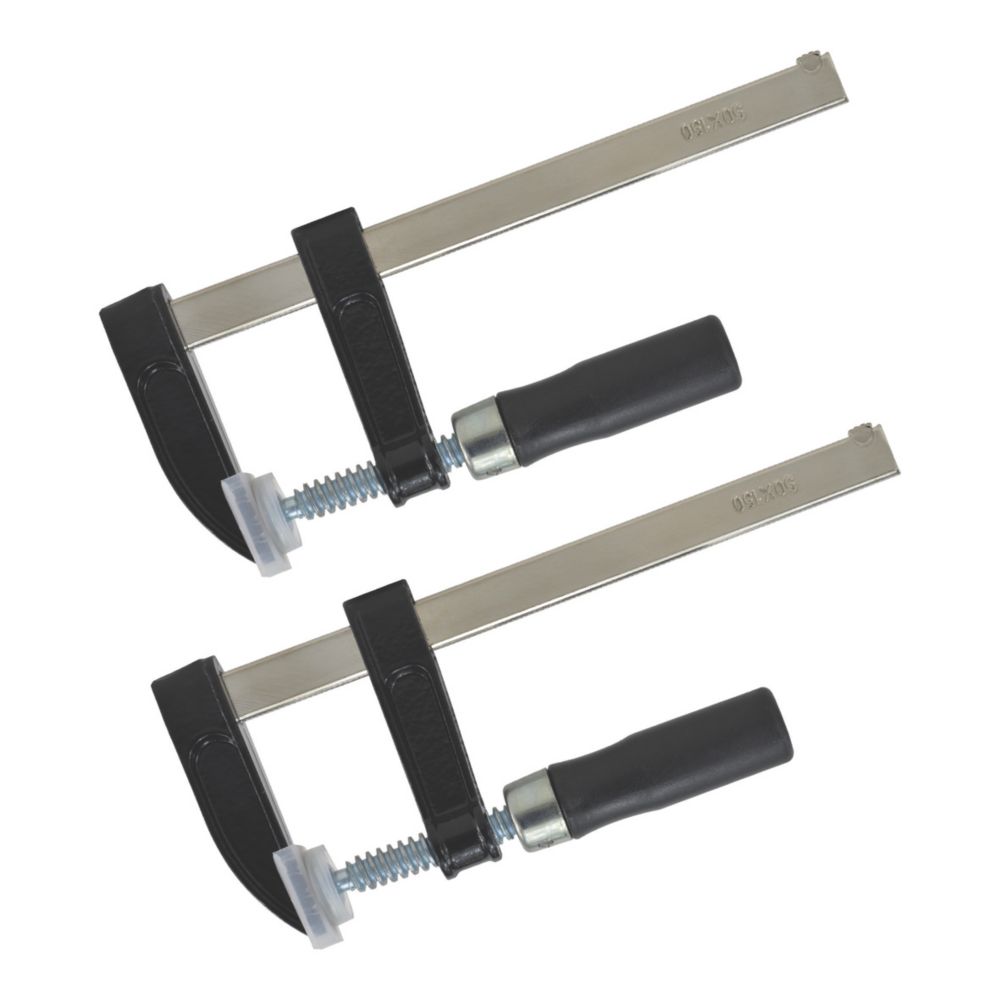 Forge Steel F-Clamp 5.9" (150mm) 2 Pack - Screwfix