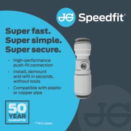 JG Speedfit 15SVP Isolating Valve 15mm - Screwfix