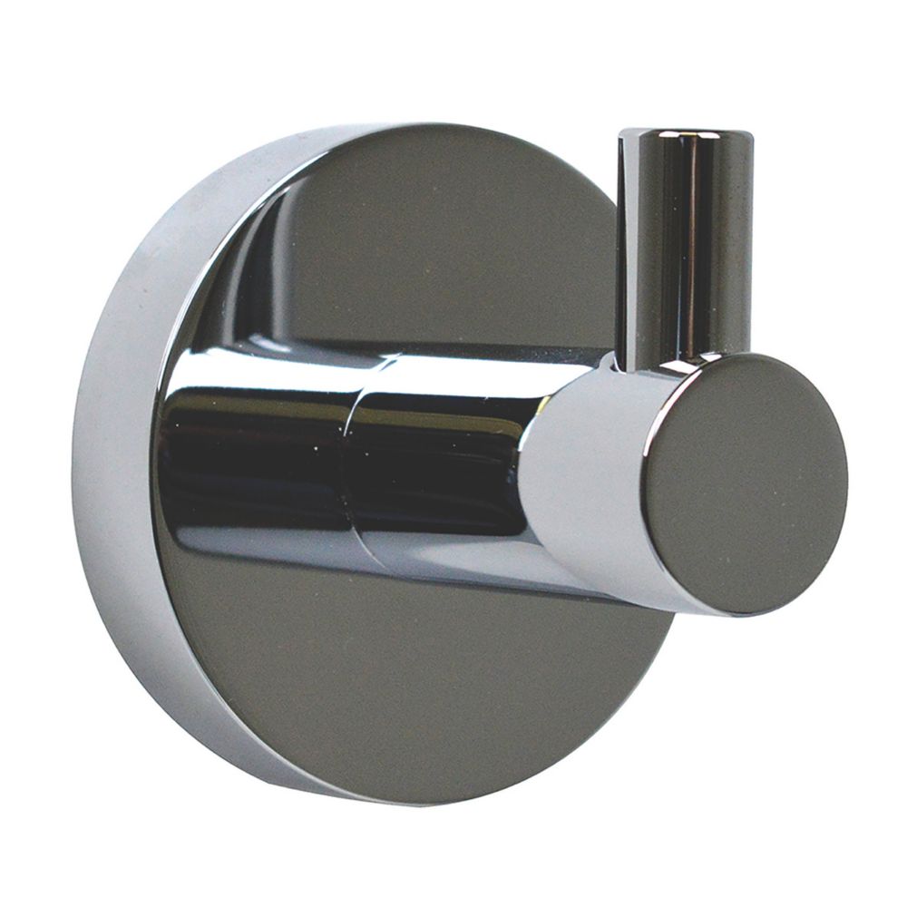 Aqualux Perth Single Robe Hook Chrome - Screwfix