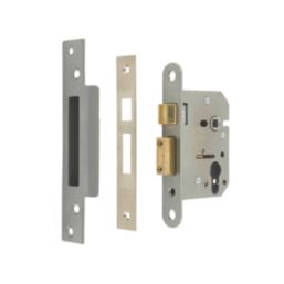 ERA Satin Silver Euro Sashlock 76mm Case - 56mm Backset - Screwfix