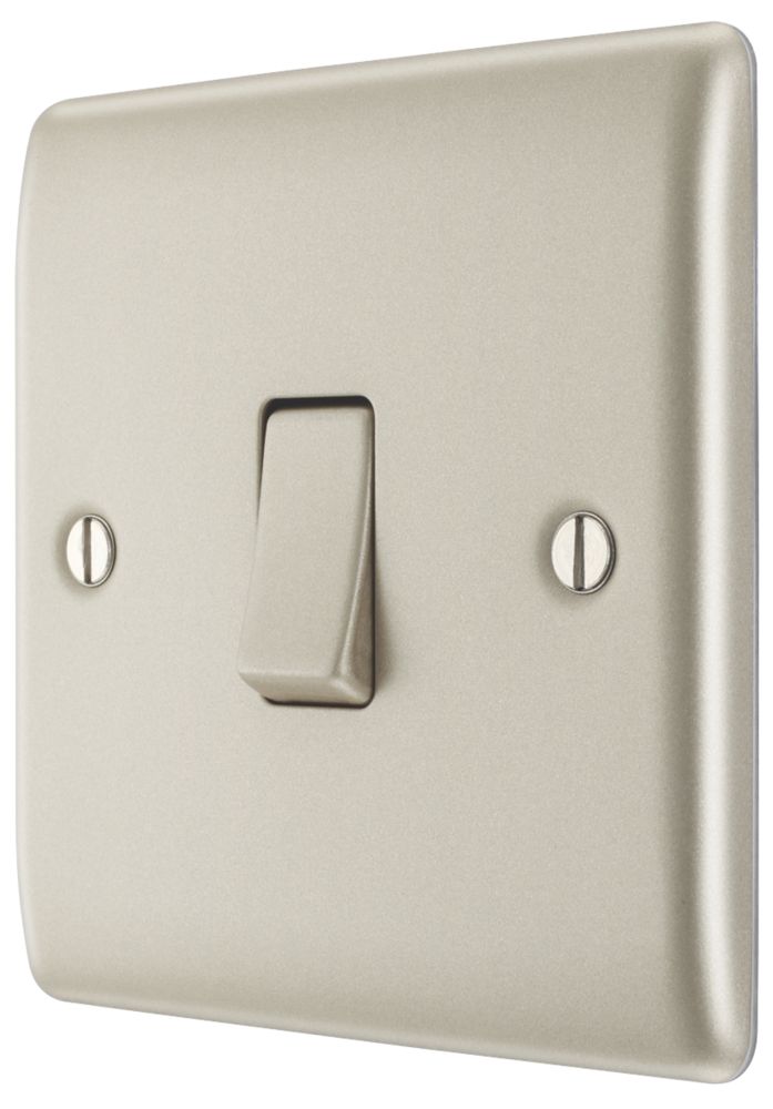 Pearl Nickel Light Switches | Switches & Sockets | Screwfix.com