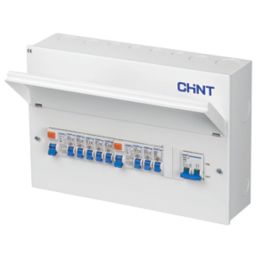 Chint NX3 16-Module 8-Way Populated Dual RCD Consumer Unit - Screwfix