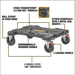 DEWALT DWST08530-1 Toughsystem 2.0 DXL Dolly 200kg - Screwfix