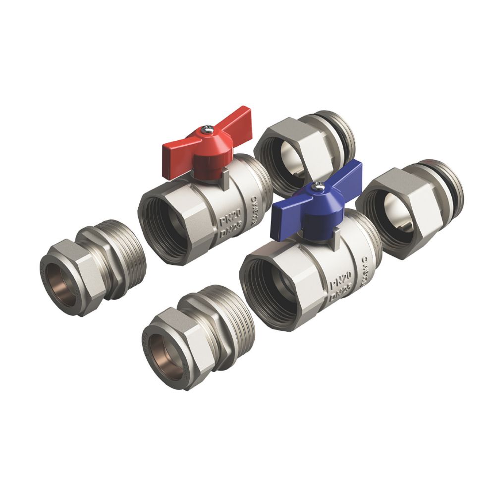 Warmup Full Bore Ball Valve 1" - Screwfix