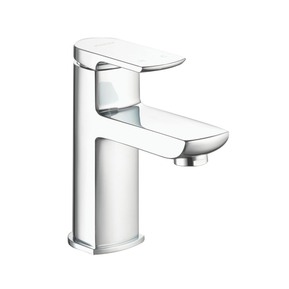 Aqualisa Downtown Chrome 147mm Standard Lever Mono Basin Pillar Tap ...