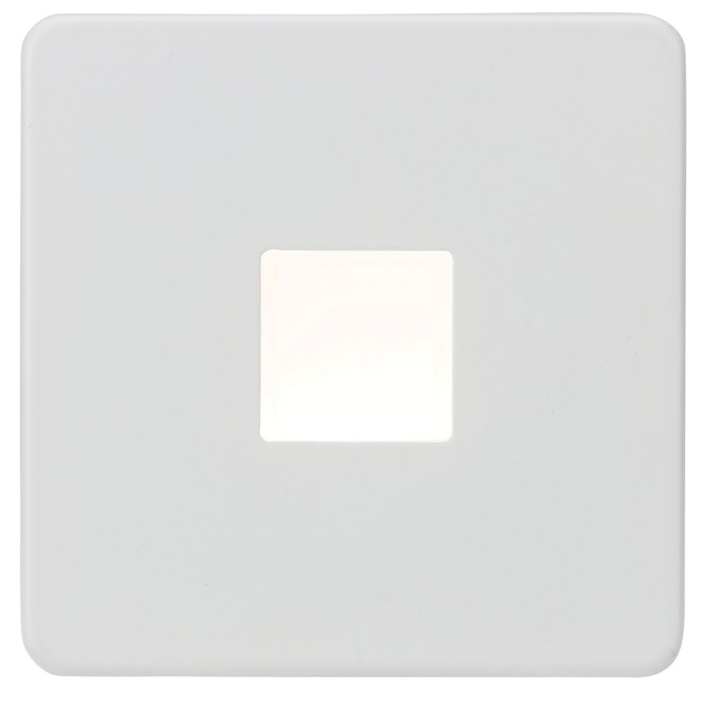 Knightsbridge Recessed Square LED Kitchen Plinth Light Matt White 0.8W ...