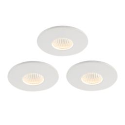 Saxby Vega Round LED Micro Downlights Matt White 12W 240lm 3 Pack ...