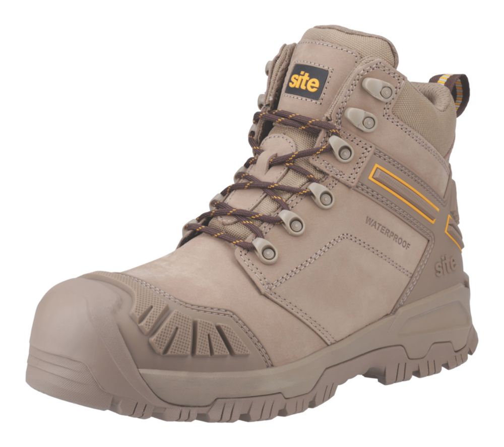 Site Fortress 2.0 Size 8 Stone Waterproof Steel Toe Cap Safety Boots ...