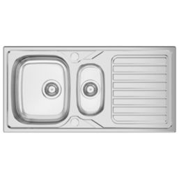 Clearwater Okio 1.5 Bowl Stainless Steel Kitchen Sink 1000mm x 500mm ...