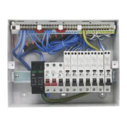 MK Sentry 12-Module 7-Way Populated High Integrity Main Switch Consumer Unit with SPD - Screwfix