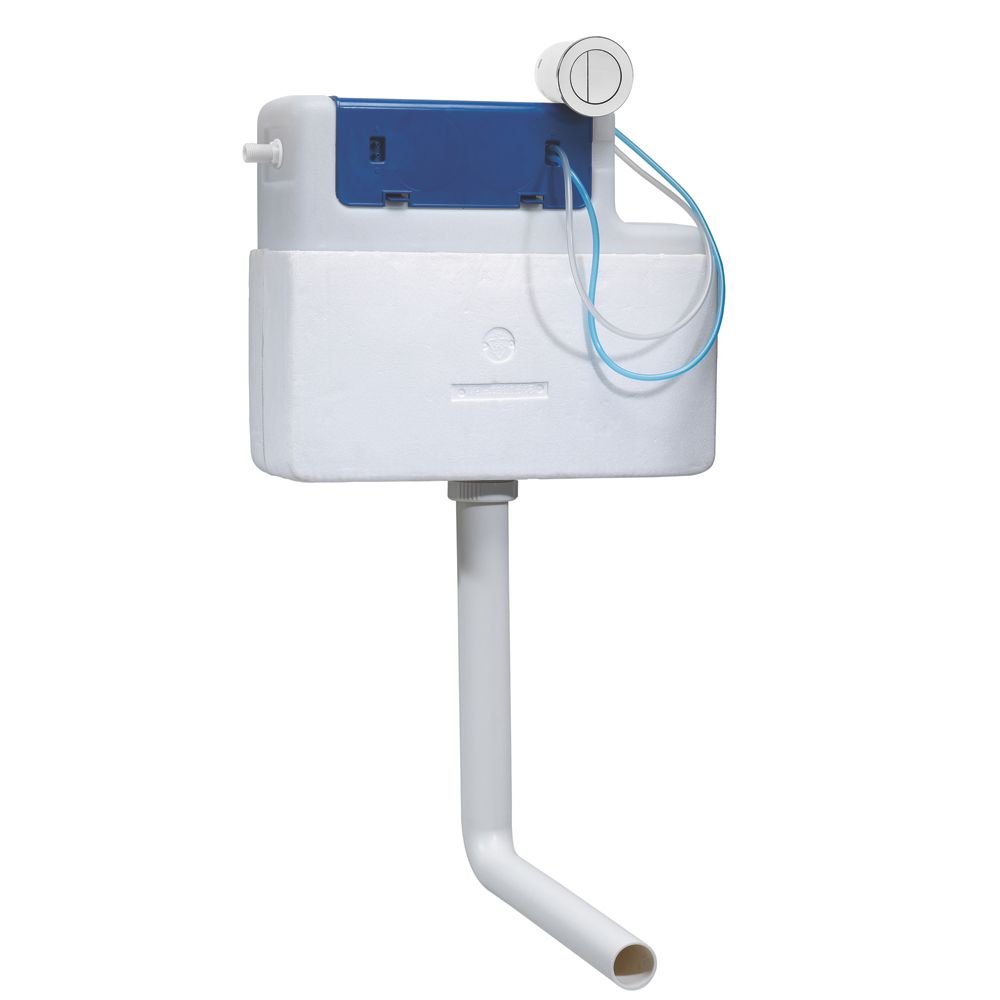 Eddy Side Entry Slimline Concealed Cistern with Flush Button 3/6Ltr ...