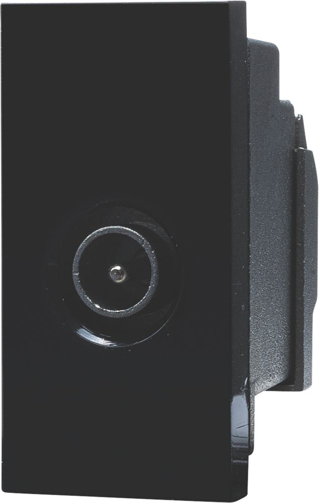 British General Modular Coaxial TV Socket Black - Screwfix