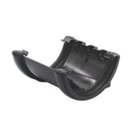 FloPlast uPVC Half Round Union Bracket Black 112mm - Screwfix
