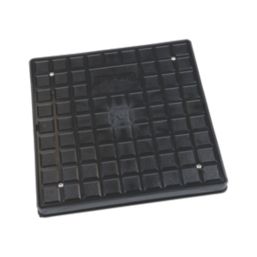 FloPlast Push-Fit Square Mini Access Chamber Cover & Frame 300mm - Screwfix