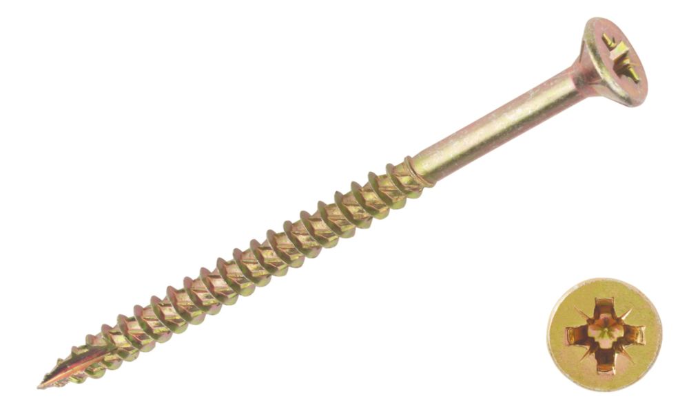 TurboGold PZ Double-Countersunk Multipurpose Screws 6mm x 90mm 100 Pack ...