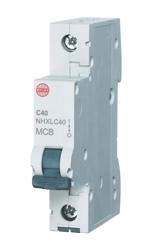 Wylex 40A SP C Curve MCB - Screwfix