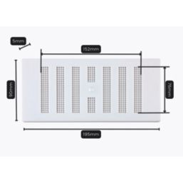 Map Vent Adjustable Vent White 152mm x 76mm - Screwfix
