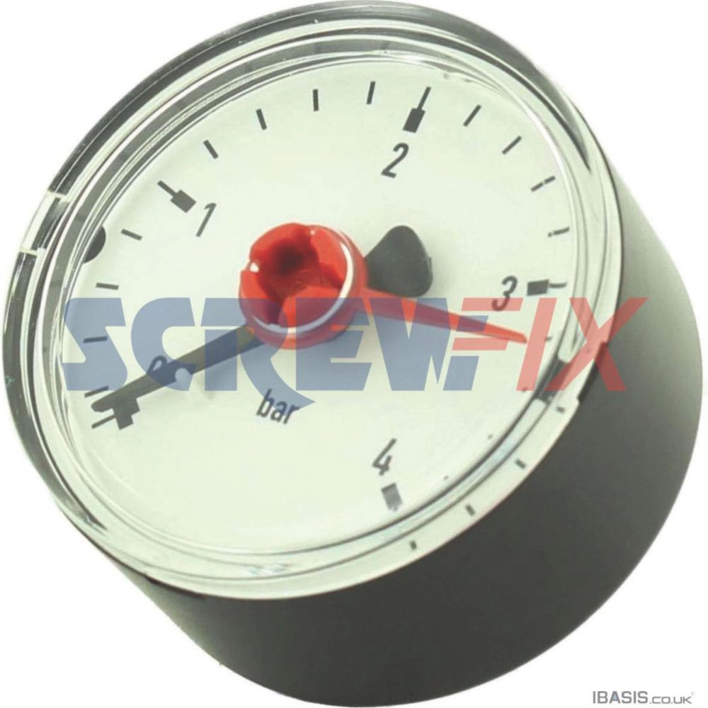 Worcester Bosch 87161423580 50mm x 1/8 Back 4Bar Pres. Guage - Screwfix