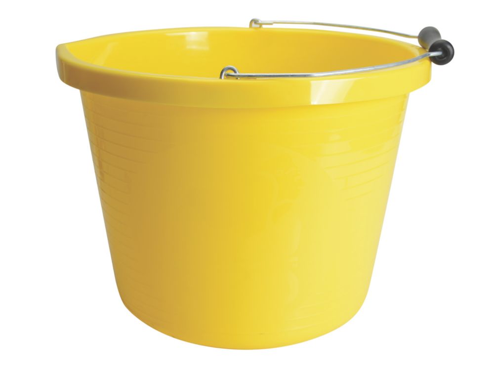 Red Gorilla Polyethylene Bucket Yellow 15Ltr - Screwfix