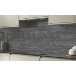 Wilsonart Concrete Chevron High-Rise Splashback 3050mm x 750mm x 4mm ...