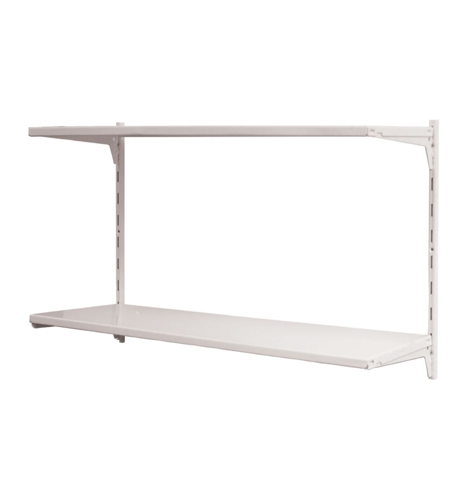 RB UK 2-Tier Powder-Coated Steel Home Office Shelving Unit 810 x 270 x ...