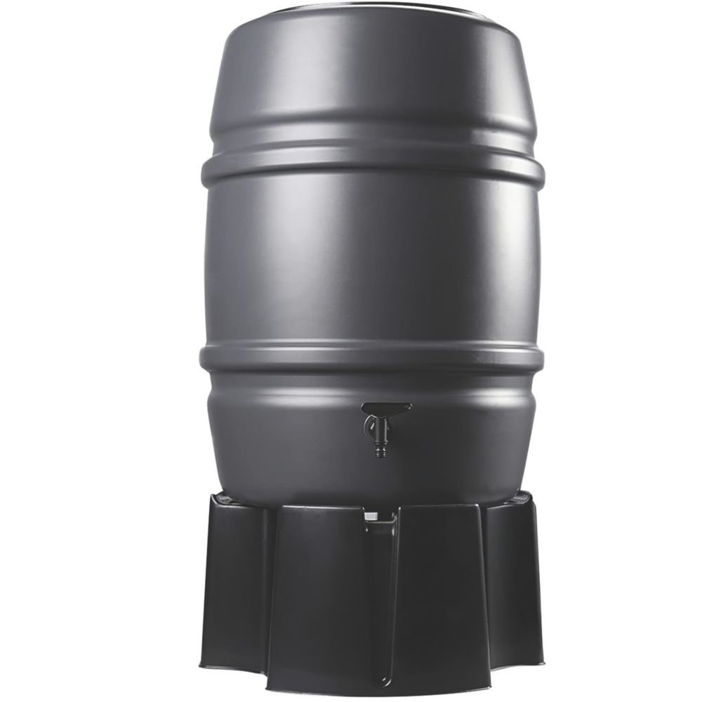 Straight PLC Harcostar Water Butt Kit Grey 168Ltr - Screwfix