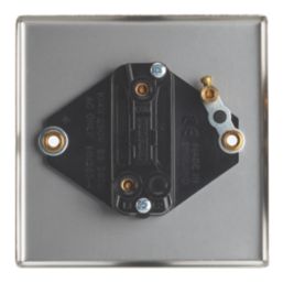 Contactum Iconic 10AX 1-Gang 1-Way Retractive Bell Switch Brushed Steel ...