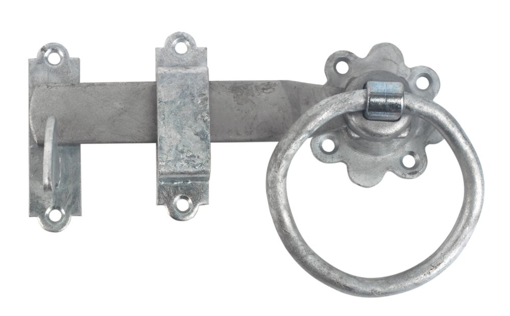 GateMate Ring Gate Latch Silver 150mm - Screwfix