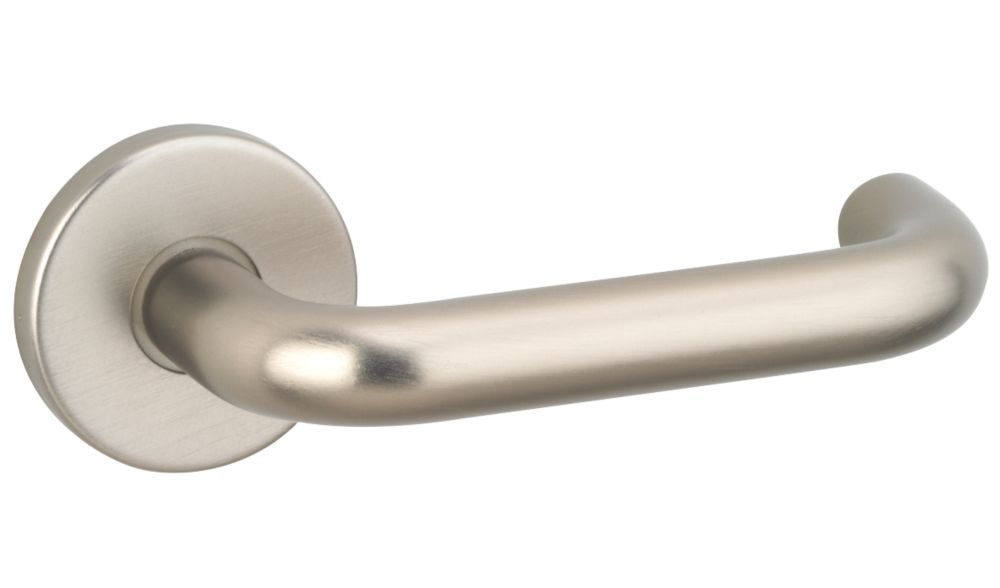 Easy Click Apollo Fire Rated Lever on Rose Handles Pair Polished ...