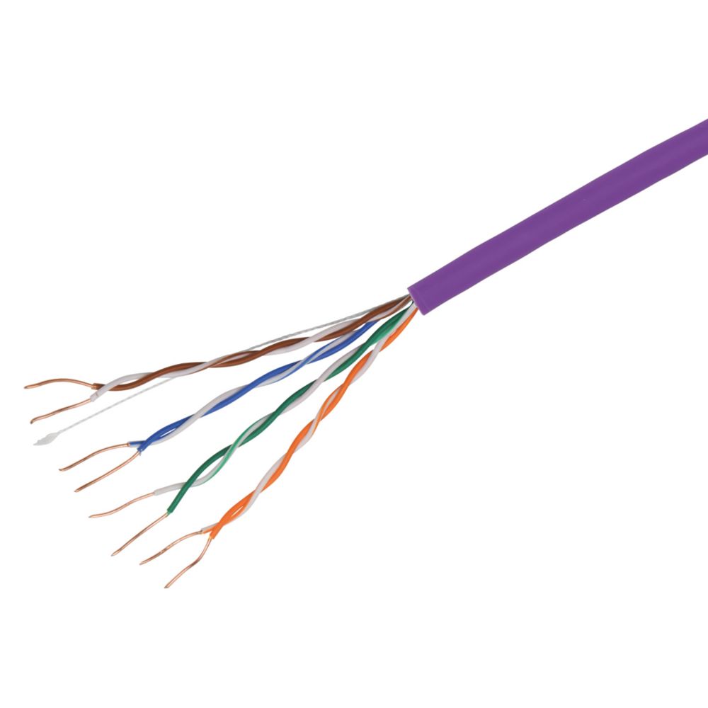 Labgear Cat 5e Purple LSZH 4-Pair 8-Core Unshielded Ethernet Cable 305m ...