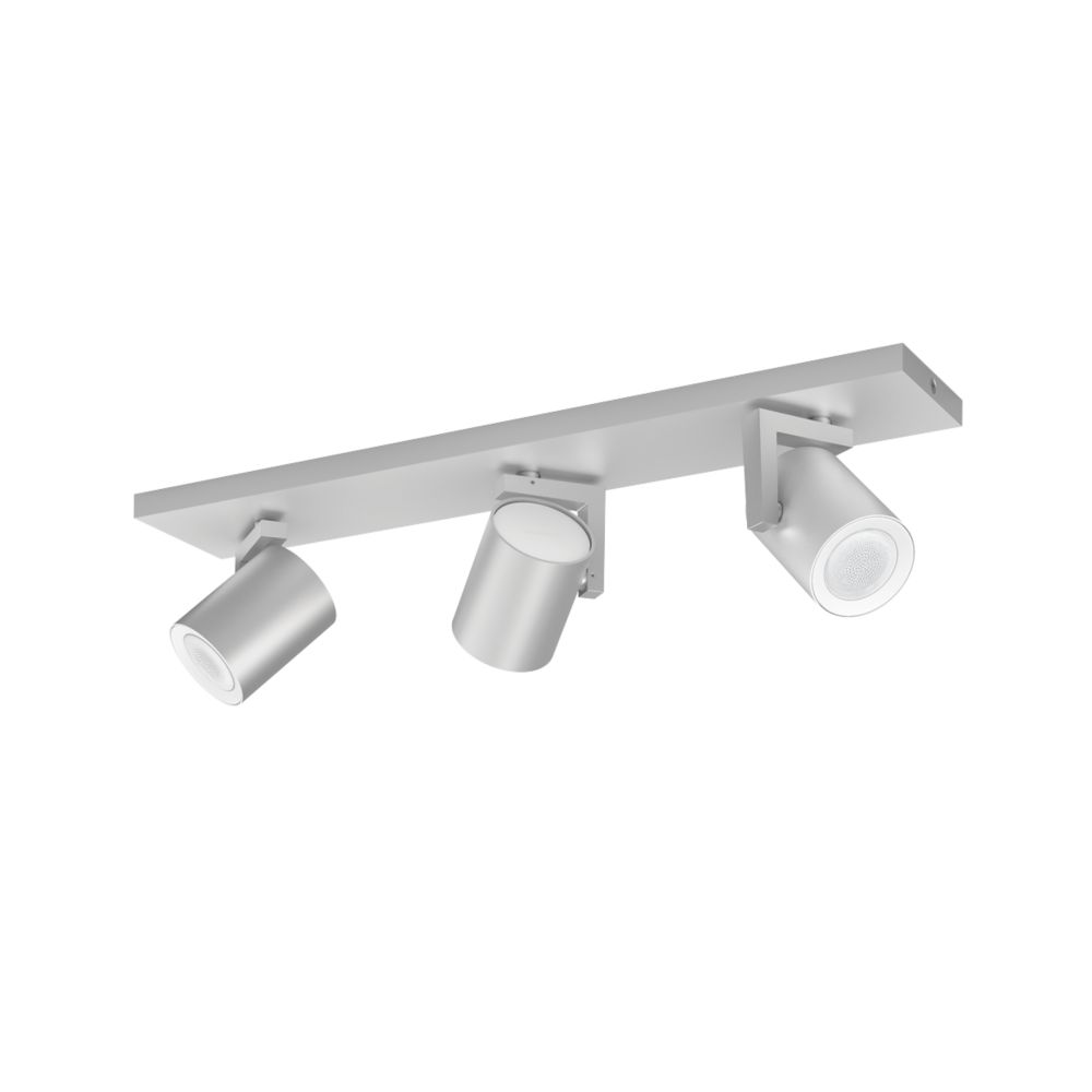 Philips Hue Argenta LED Triple Spotlight Aluminium 6W 1050lm - Screwfix