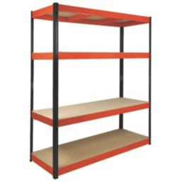 RB Boss 4-Tier Metal Garage Shelving Unit 1600mm x 600mm x 1800mm ...
