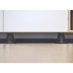 Bemis Adjustable Shower Tray Feet Black/Grey 120mm 4 Pack - Screwfix