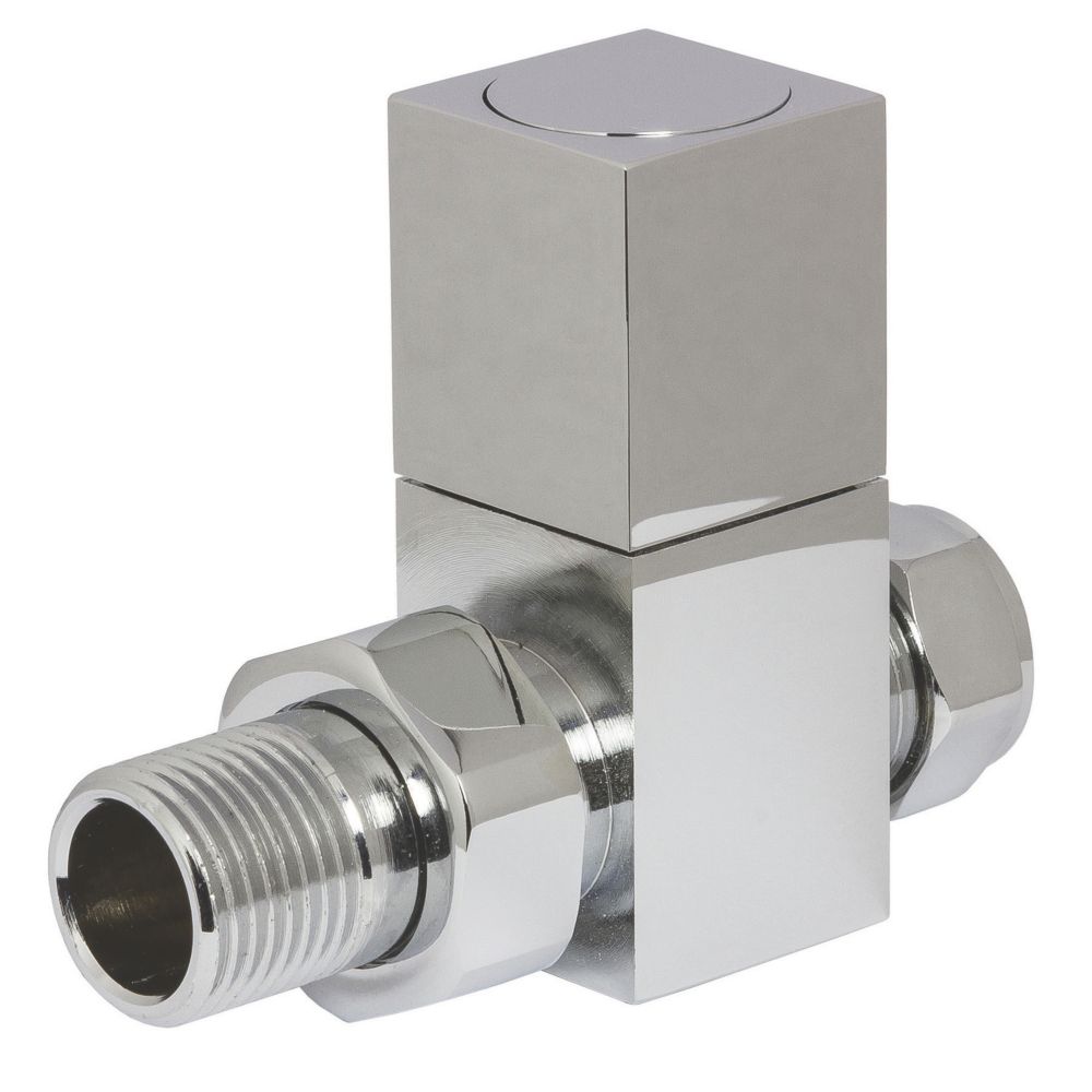 Towelrads 15mm x 1/2" Chrome Straight Designer Manual Radiator Valve ...