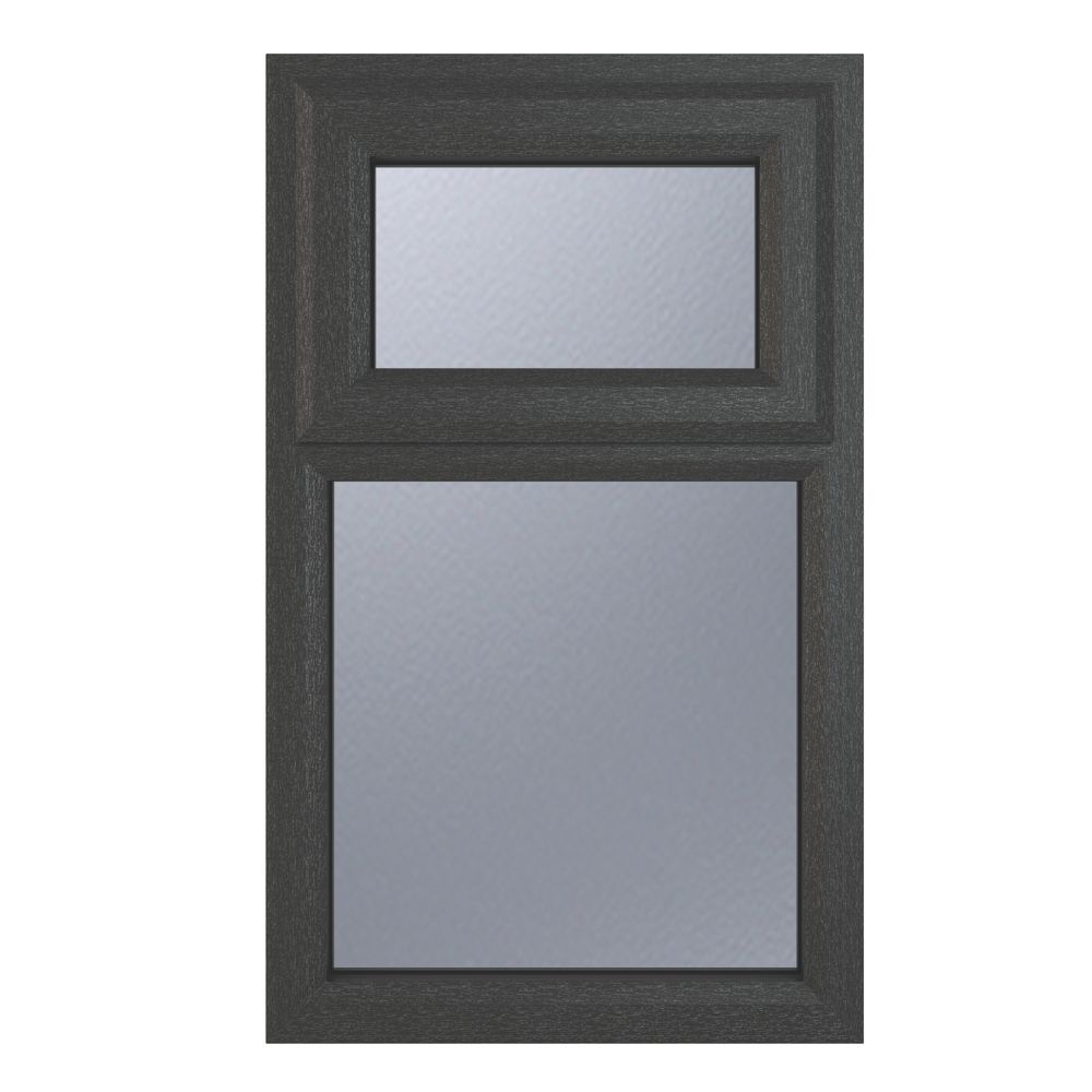 Crystal Top Opening Obscure Double-Glazed Casement Anthracite on White ...